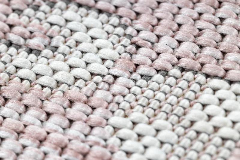 Dywany Łuszczów Kusový koberec Sion Sisal Aztec 3007 pink/ecru – na ven i na doma - 200x290 cm