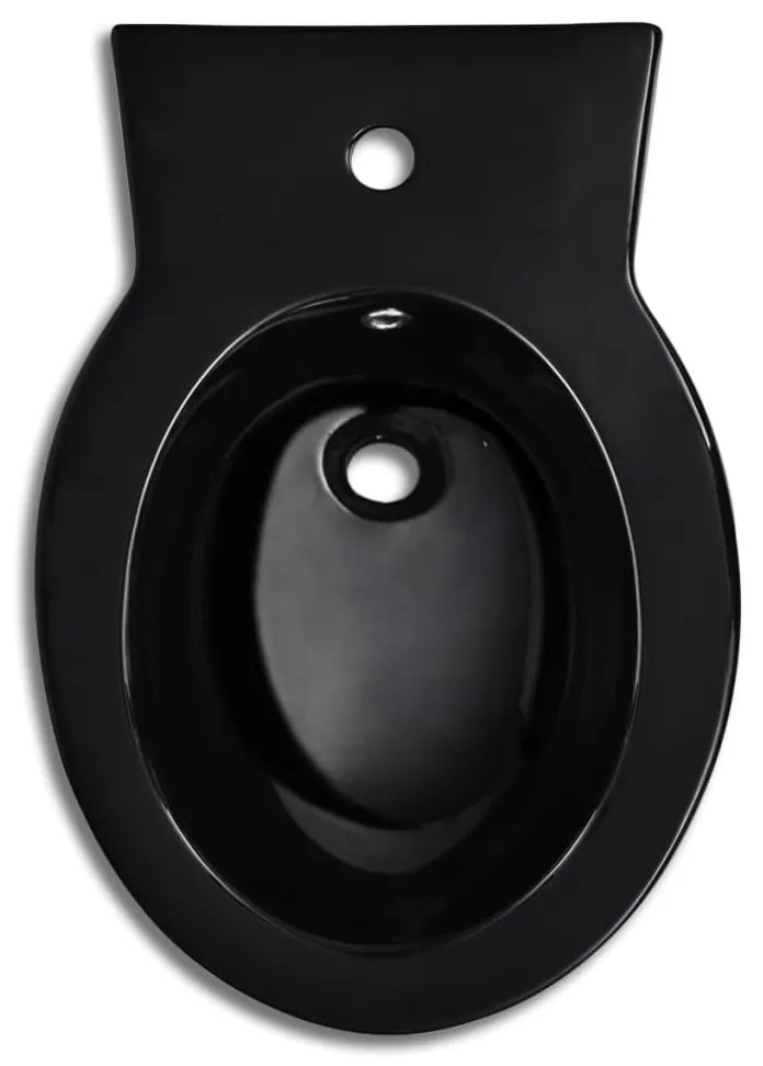 vidaXL Keramické WC a bidet černé