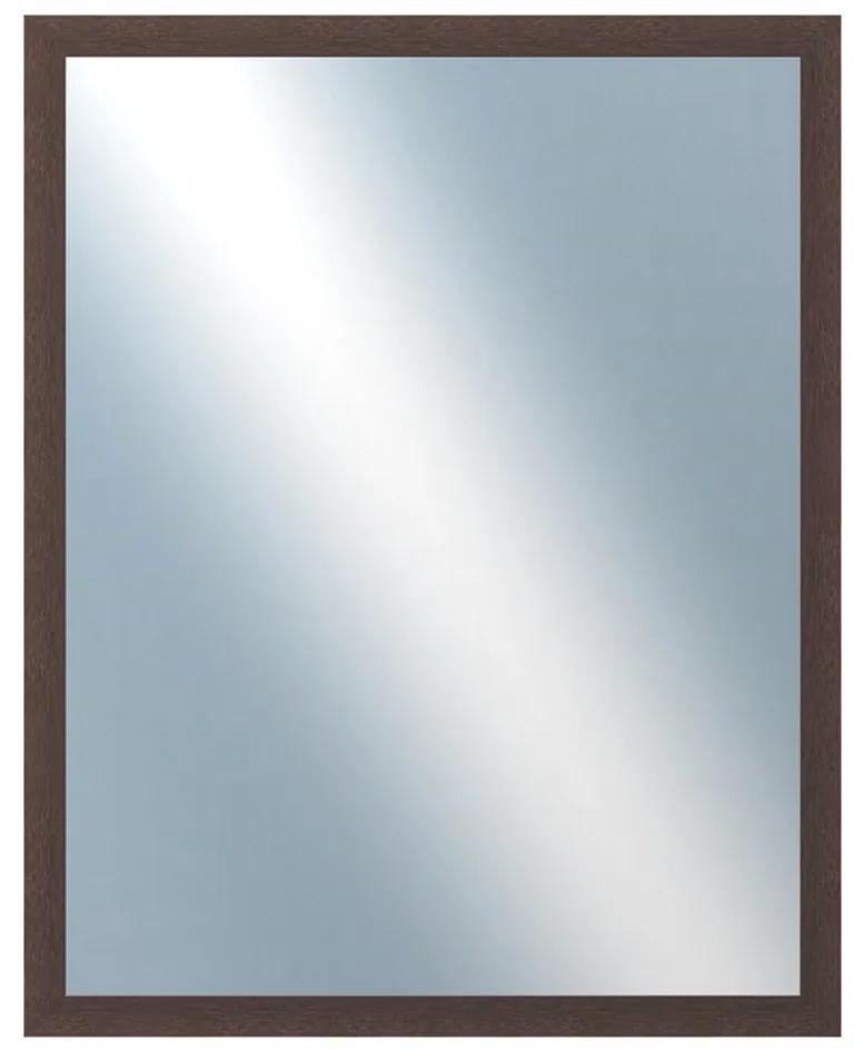 DANTIK - Zarámované zrcadlo - rozměr s rámem cca 40x50 cm z lišty KASETTE hnědá (2757)