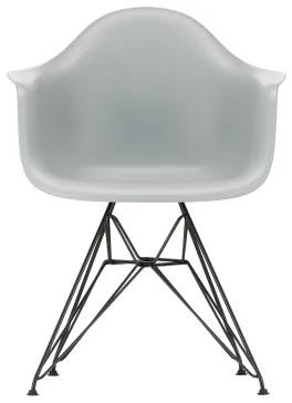 Eames Plastic Armchair DAR černě lakovaná šedá bílé na tvrdou podlahu Vitra