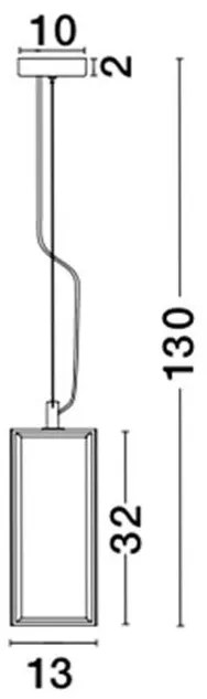 Nova Luce Závěsné svítidlo FLAVIO antický kov mosaz čiré sklo E27 1x12W