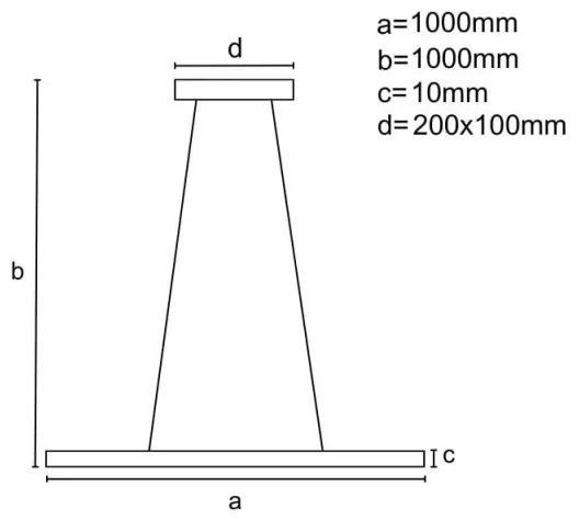 LED Stmívatelný lustr na lanku LED/40W/230V 3000-6500K bílá + dálkové ovládání