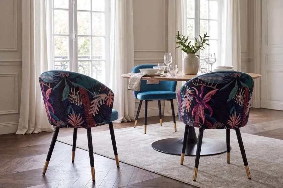 Designová židle Scarlet CLASSIQUE modrý samet