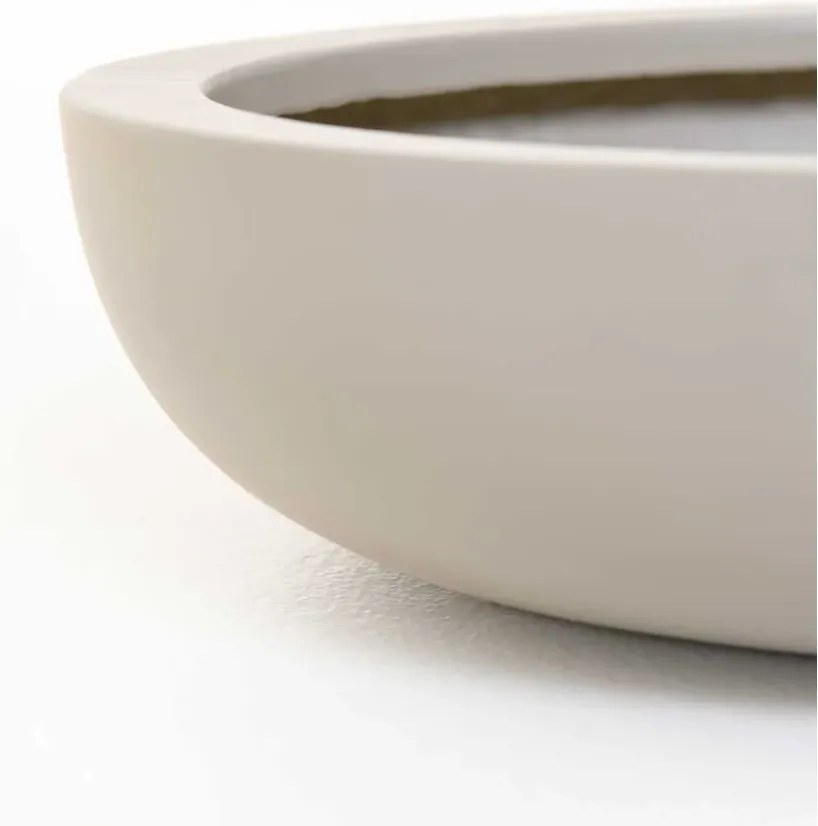 Mísa na květiny PLANA, sklolaminát, průměr 34 cm, krémová, outlet