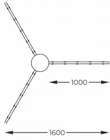 Zuma Line 20008-3X1BK - LED Přisazený lustr BALBO LED/42W/230V 3000/4000/6000K