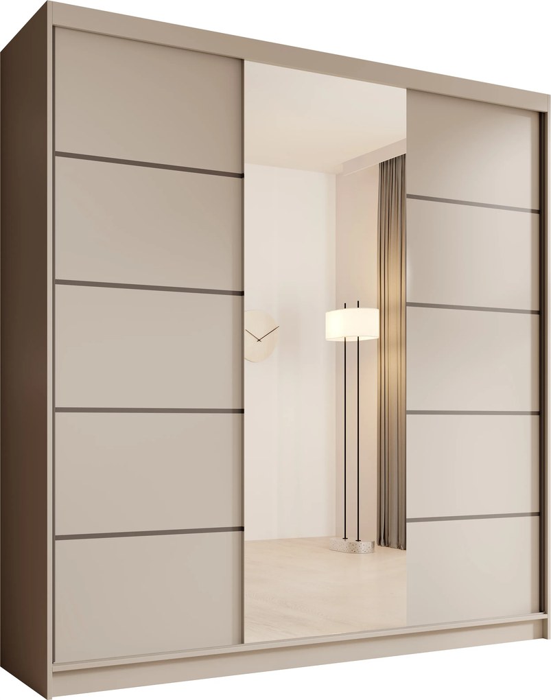 ADRK Furniture Posuvná skříň se zrcadlem Sonic 200 ADRK-SW-SON-K-200