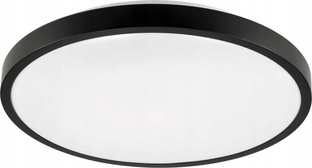 BERGE Přisazený LED stropní panel 12W 860lm Kulatý černý NW