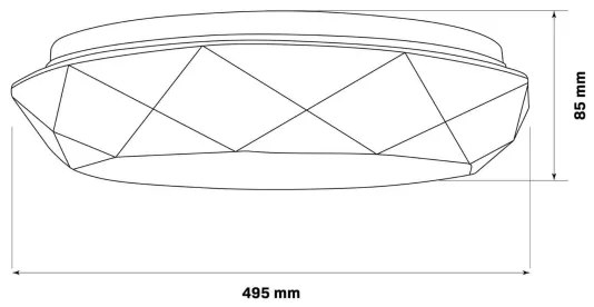 LED Stmívatelné koupelnové svítidlo GALAXY LED/72W/230V 3000-6000K IP44 + DO