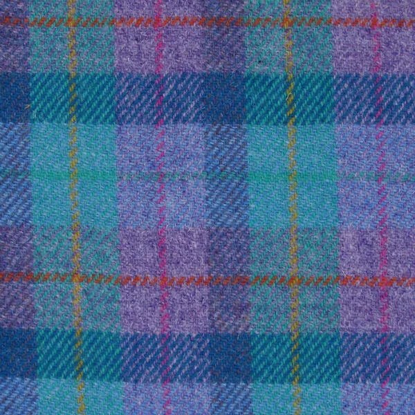 Kabelka Brora Harris Tweed - Green Purple Check