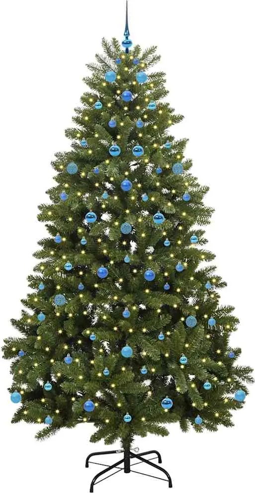 Umělý vánoční stromeček 240 cm 300 LED Teplá bílá PVC a ocel 3395710