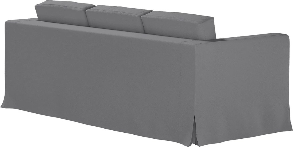 Potah na pohovku IKEA Karlanda 3-místná nerozkládací, dlouhý barva šedá látka pletený vzor