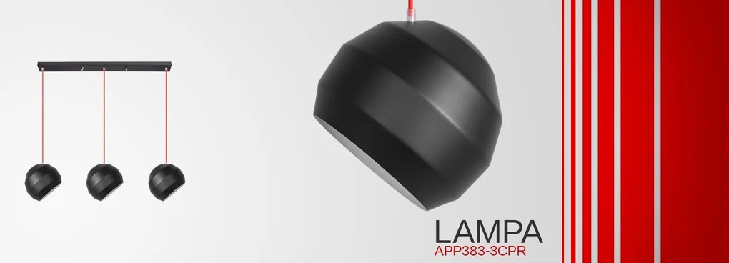 Toolight Trojitá závěsná stropní lampa APP383-3CPR