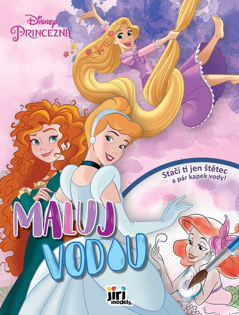 JIRI MODELS Maluj vodou A4 Disney Princezny omalovánky 9
