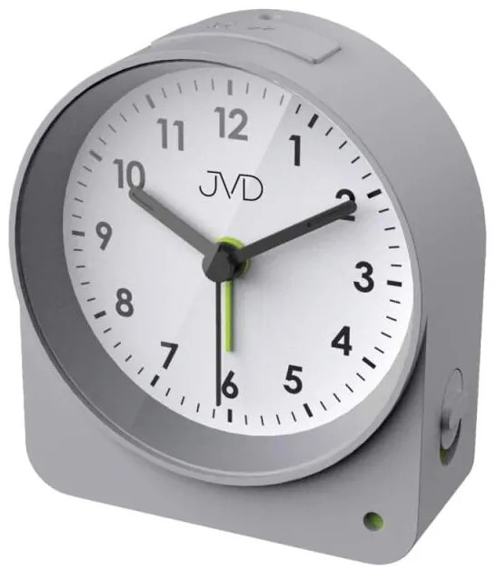 JVD Analogový netikající tichý budík JVD SRP5138.2 se senzorem stmívání