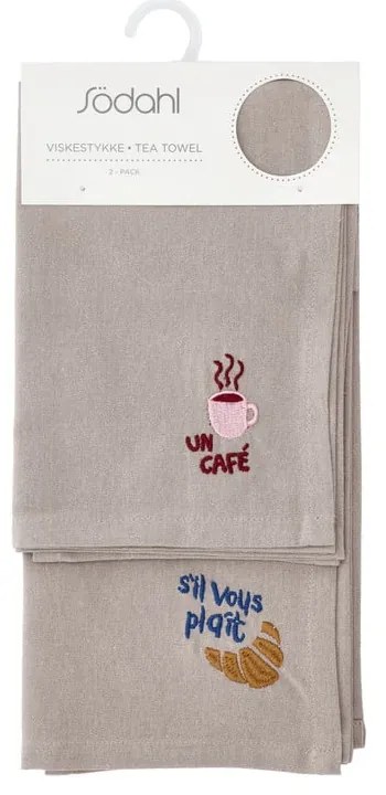 Bavlněné utěrky v sadě 2 ks 50x70 cm Bistro – Södahl