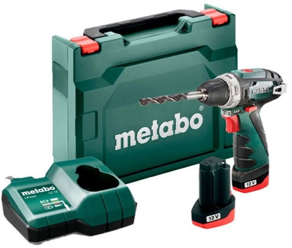 Metabo Nářadí - 12V AKU vrtací šroubovák, 2x aku 2,0 Ah, nabíječka 600984500