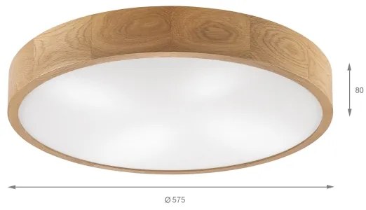 Brilagi - LED Stropní svítidlo CARVALHO 4xE27/60W/230V dub pr. 57,5 cm