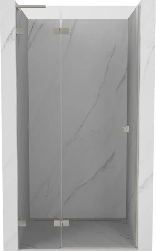 Mexen, Mexen Lunar L sprchové dveře 90 cm, transparentní, broušený nikl - 834L-090-000-97-00-L