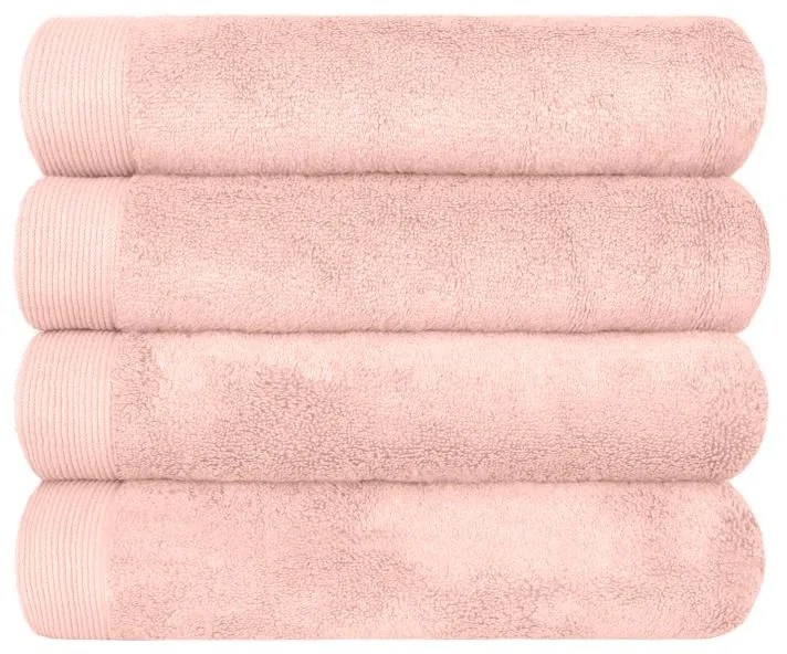 SCANquilt modalový ručník MODAL SOFT světle růžová osuška 70 x 140 cm
