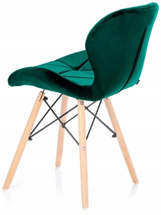 Skandinávská čalouněná židle, 73x47x37 cm,různé barvy Barva: Zelená