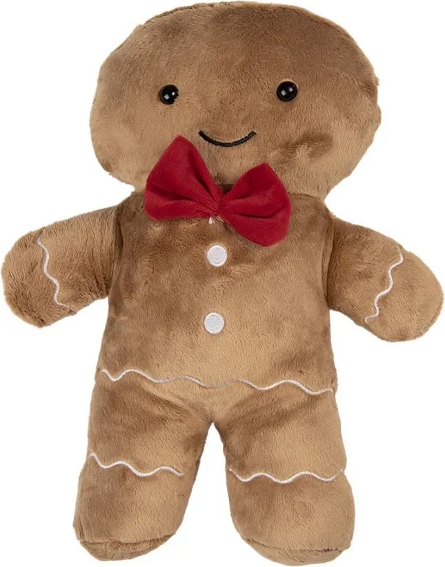 Dekorativní hnědý polštář perníček Gingerbread - 20*5*35 cm