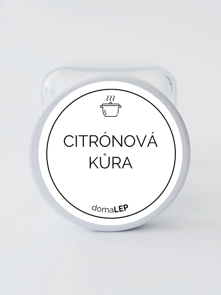 Samolepka na kořenky CITRÓNOVÁ KŮRA bílá 5 cm základní písmo