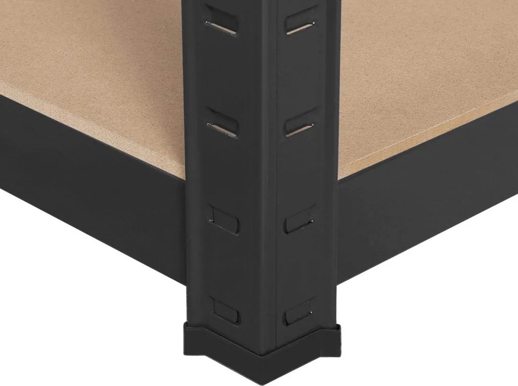 Fistar Regál 180x100x60 cm lakovaný 5-policový, nosnost 750 kg - ČERNÝ