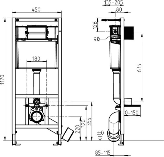 Závěsné WC + prkénko SUBWAY + tlačítko + podomítkový modul + podložka