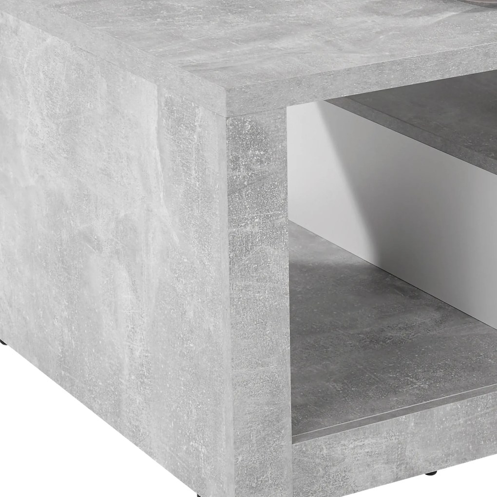 Sconto Konferenční stolek IGUAN beton/bílá