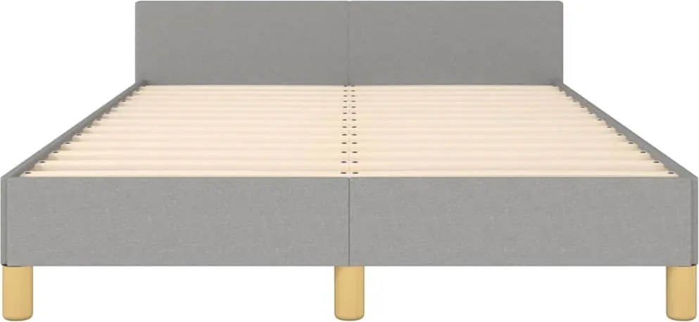 Rám postele bez matrace světle šedá 120 x 200 cm textil 3125122