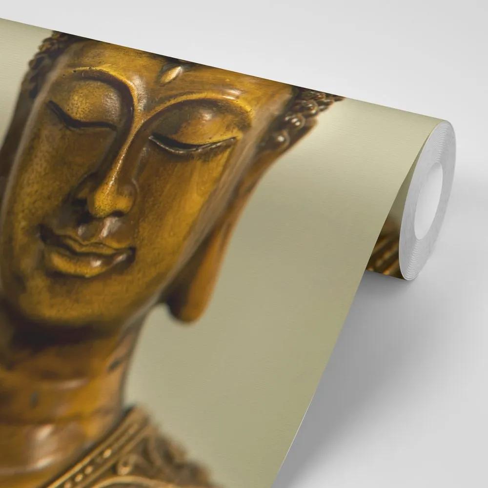 Samolepící fototapeta bronzová hlava Buddhy