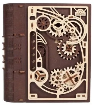 Ugears - 3D dřevěné mechanické puzzle Kniha tajemství
