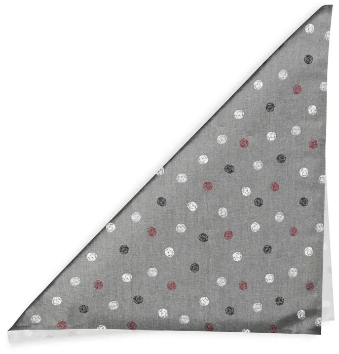 Biante Dětský bavlněný šátek Sandra SA-095 Puntíky na tmavě šedém 80 x 80 cm