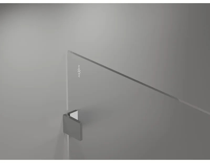 Mexen Lunar sprchová stěna levá 90 x 200 cm, 8mm čiré sklo, chromová, 830-090-000-01-00-L