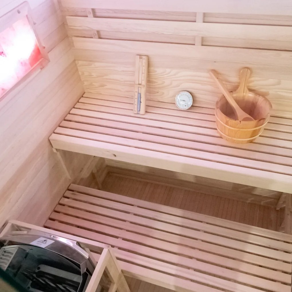 BPS-koupelny Finská sauna Relax HYD-6193 140x150, 3-4 osoby