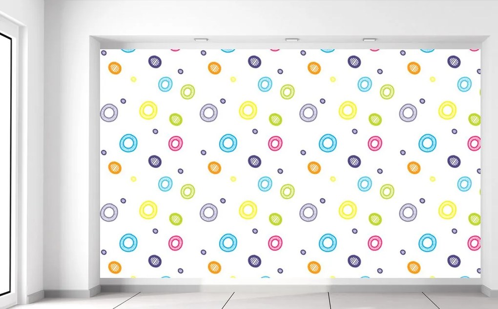 Gario Fototapeta Barevné kolečka Materiál: Vliesová, Rozměry: 95 x 205 cm