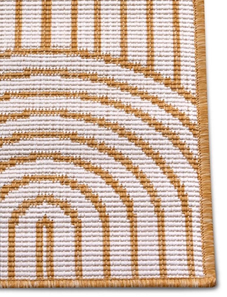 Hanse Home, Kusový koberec Pangli 105849 Ochre – na ven i na doma, 200x290, žlutá, chodba / předsíň