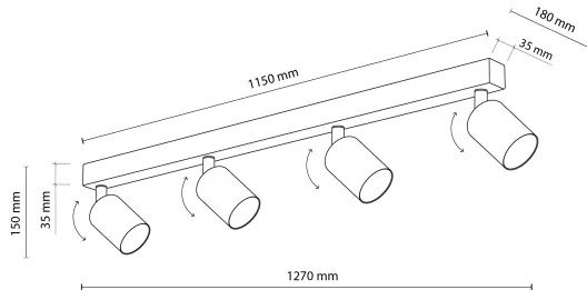 Bodové svítidlo NEX 4xGU10/10W/230V béžová