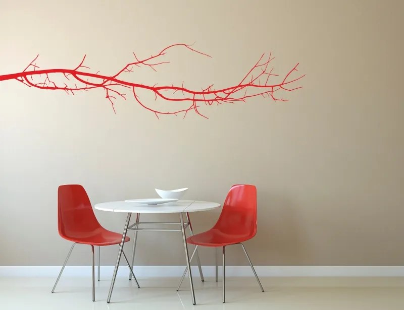 WALLVINIL Samolepky na zeď - Větev stromu Barva: Oranžová světlá, Velikost: 120x30 cm, Pravá / Levá: PRAVÁ (strom/větev směřuje doprava)