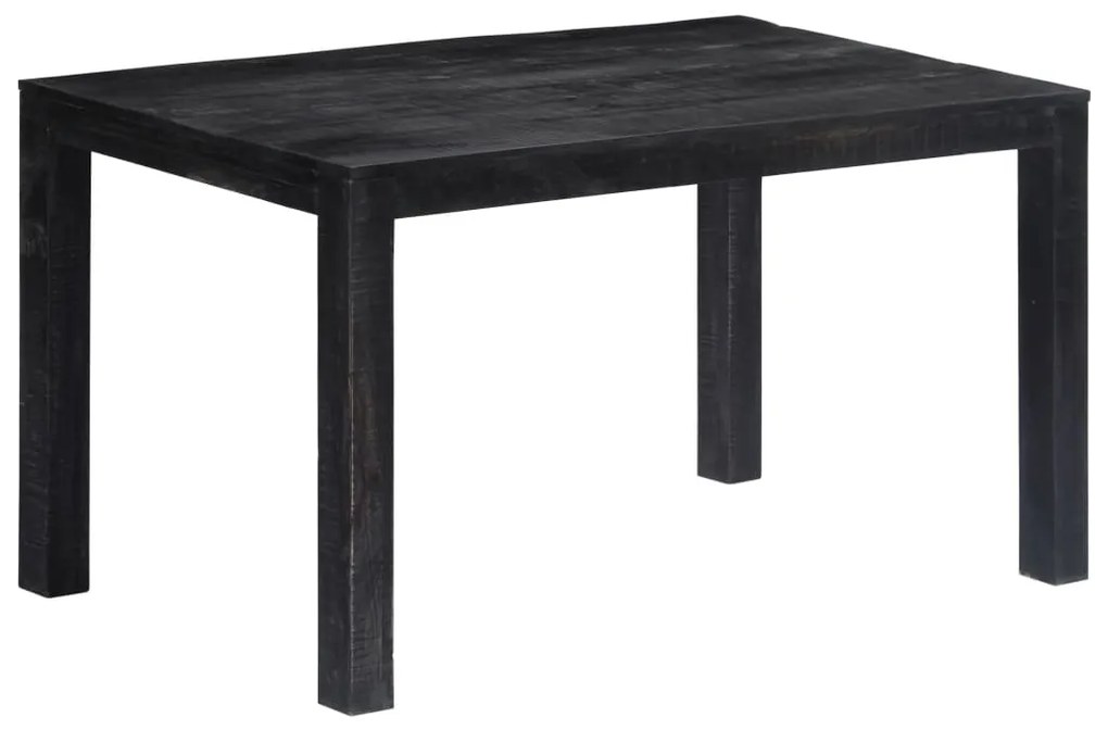 Jídelní stůl černý 140 x 80 x 76 cm masivní mangovníkové dřevo - Default Title