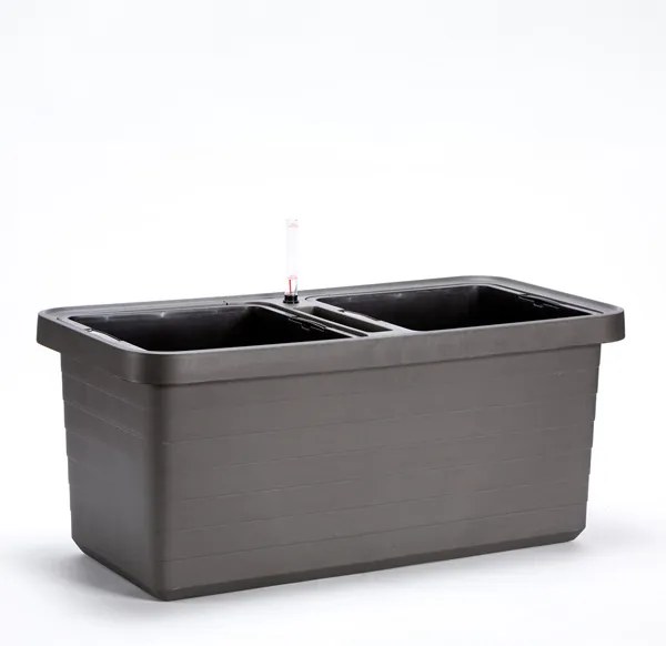 Samozavlažovací velkoobjemový truhlík Berberis DUO antracit 80 cm