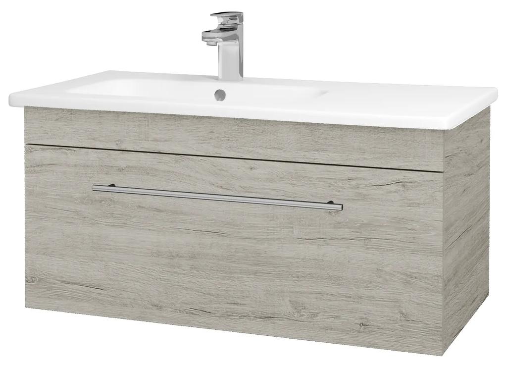 Dřevojas Koupelnová skříň ASTON SZZ 90 Varianta: N01 Bílá lesk / Úchytka T02 / D17 Colorado