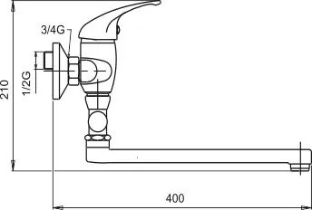 Novaservis Metalia 55 55072/1.0 vanová baterie paneláková nástěnná 150 mm