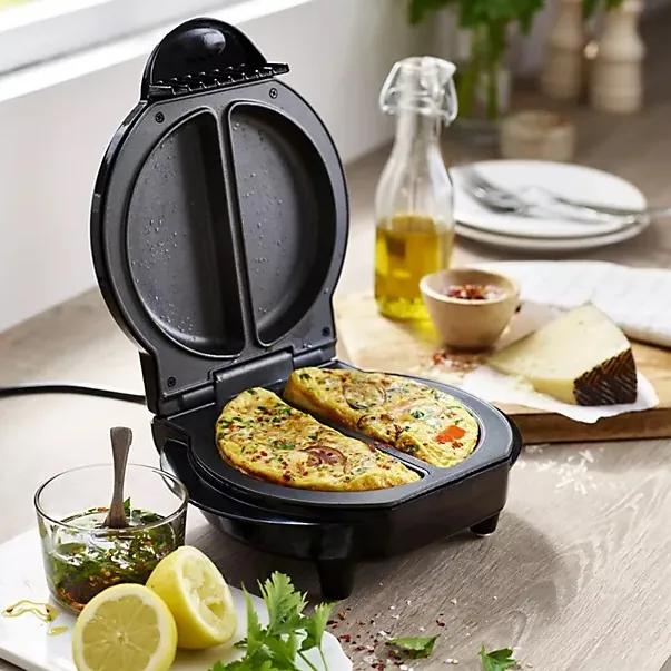 Elektrický výrobník omelet Lakeland / 2 omelety / 700 W / černá