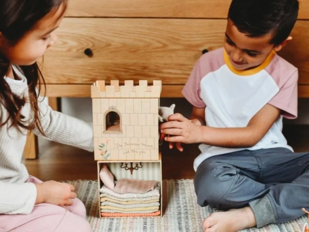 Maileg Myška princezna na hrášku Big sister růžová