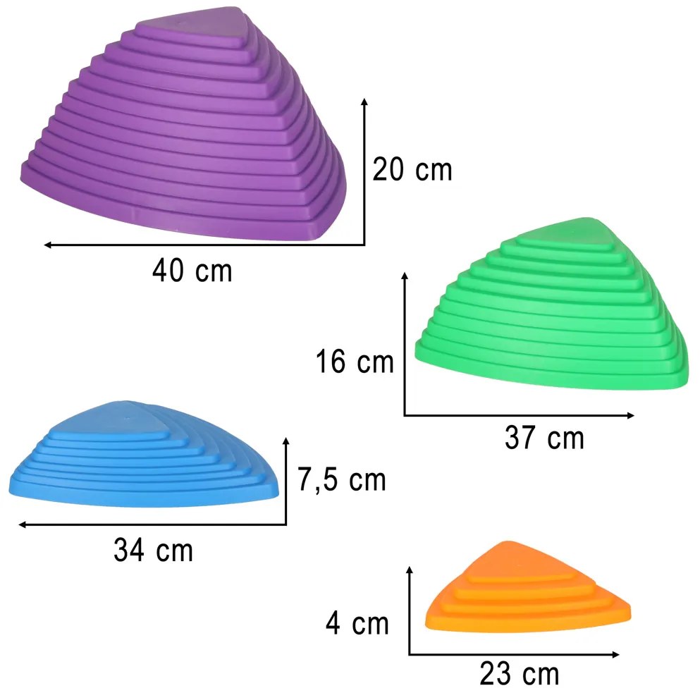 Creative Corner Smyslová stezka říční kameny pro trénink rovnováhy podlaha je láva hra 11 prvků barevné