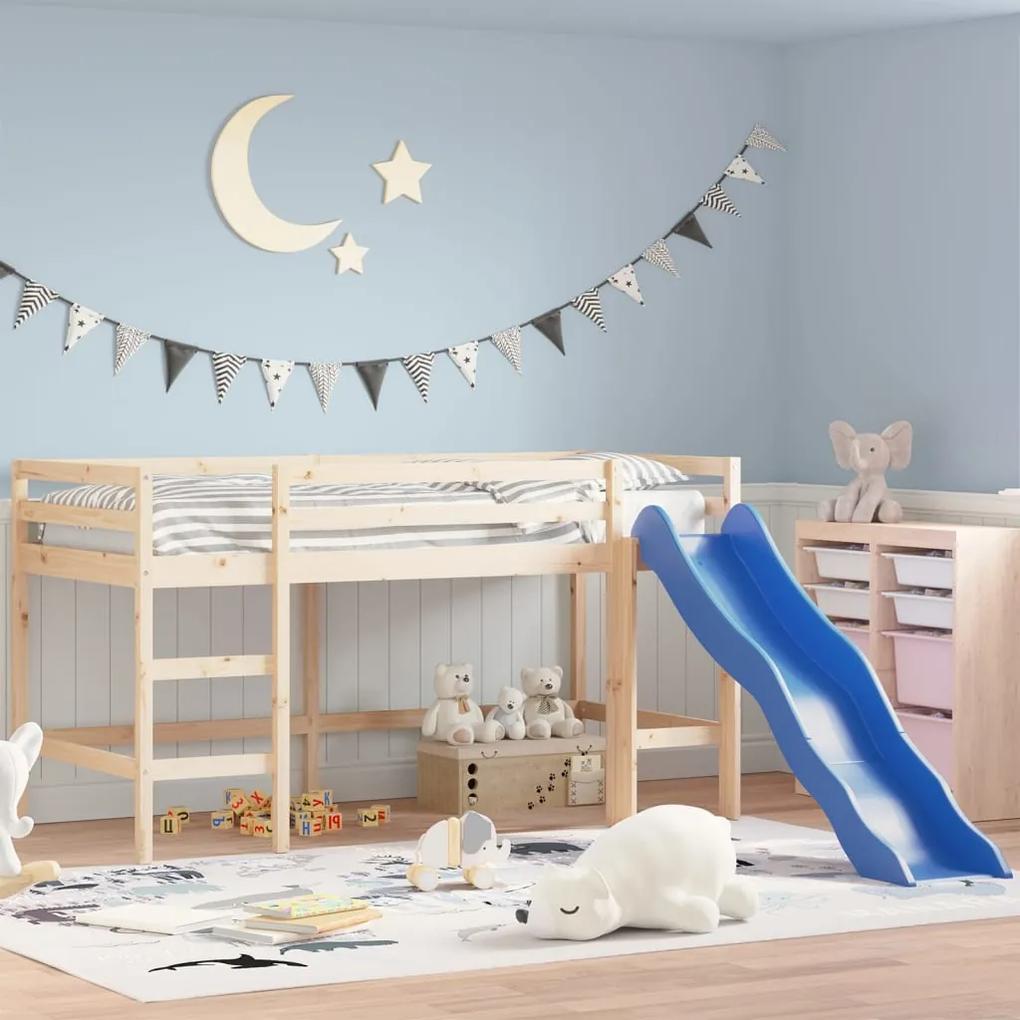 Dětská patrová postel se skluzavkou 90 x 200 cm borové dřevo,  835907