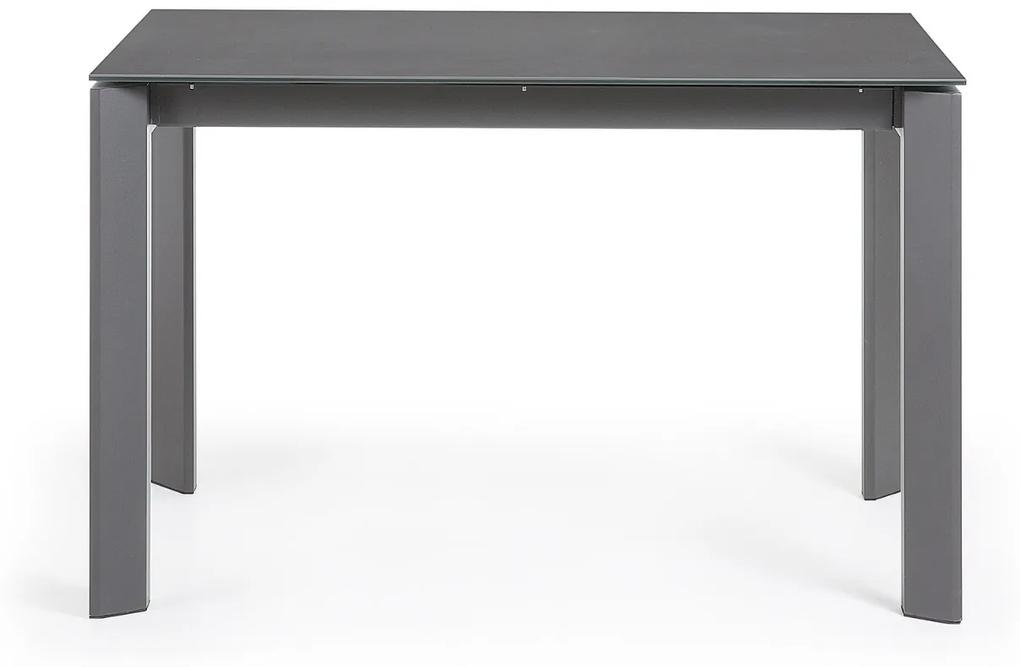 Antracitově černý keramický rozkládací jídelní stůl Kave Home Axis I. 120/180 x 80 cm