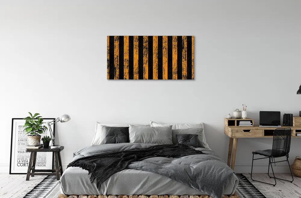Obrazy na plátně Nepravidelné žluté pruhy 125x50 cm