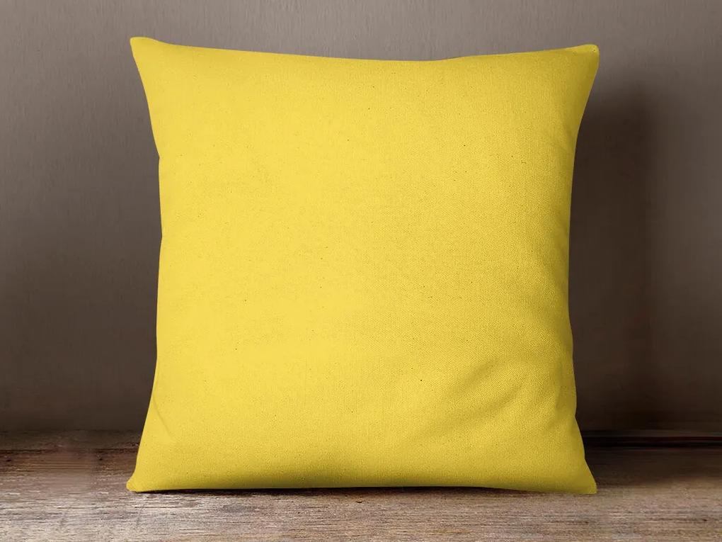 Goldea bavlněný povlak na polštář - žlutý 30 x 50 cm